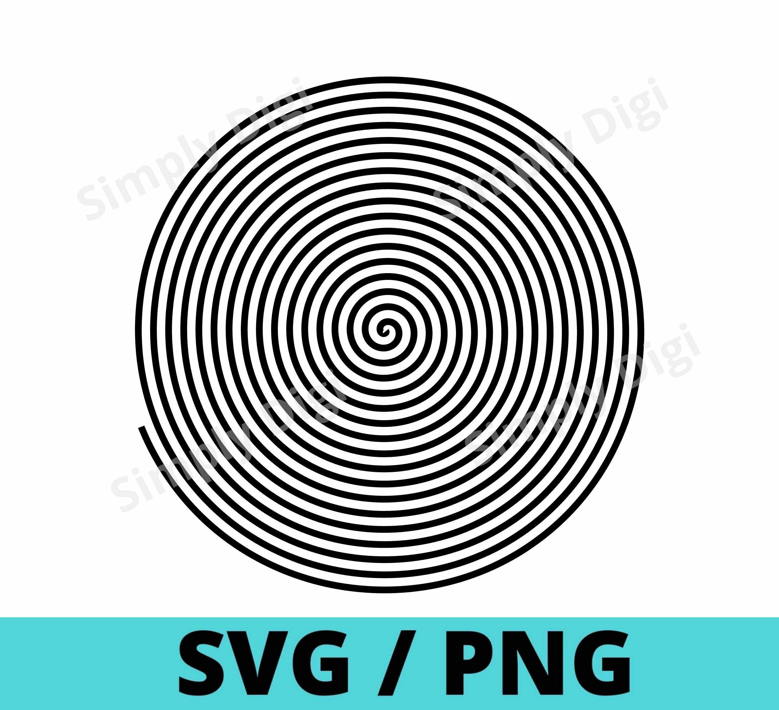 Spiral 3D Illusion Round Circle Record SVG PNG Instant Digital - Etsy