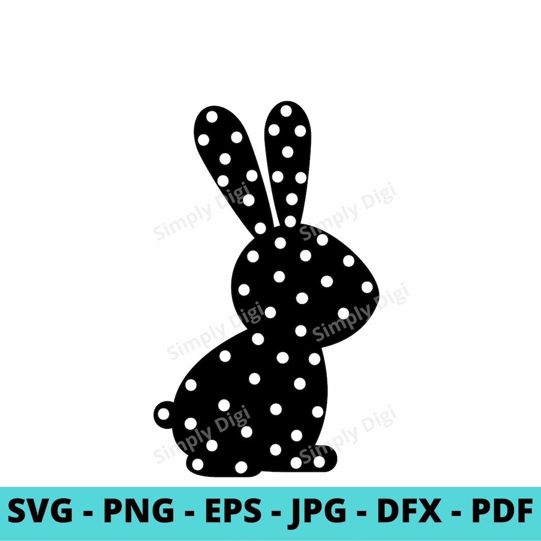 Rabbit SVG PNG Easter Bunny Ear Holiday Animal Shapes Instant Digital ...