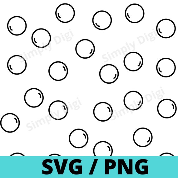 BUBBLES Bubble Cirlce Round Water SVG PNG Instant Digital - Etsy