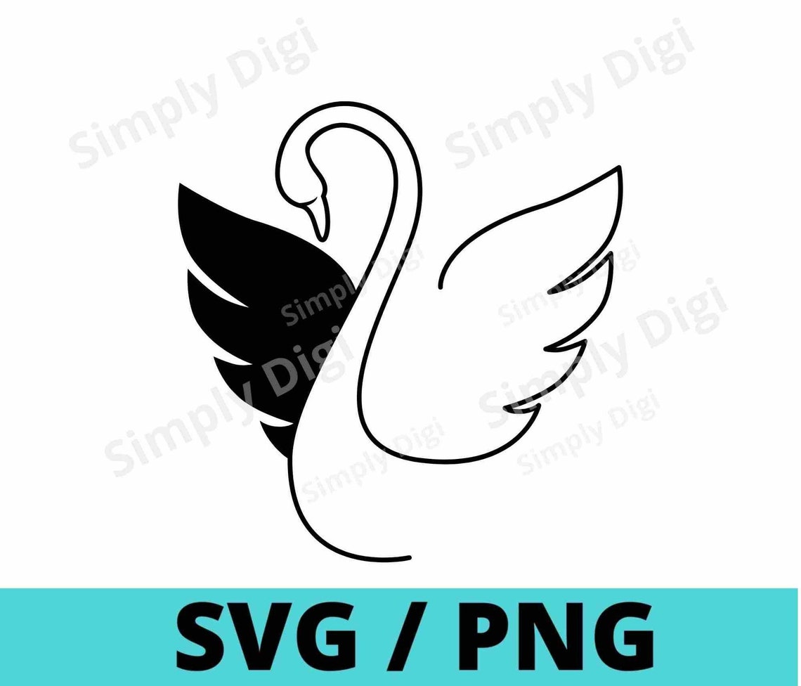 Swan Shape Stencil Symbol Birds Feather Bird Swans Silhouette - Etsy