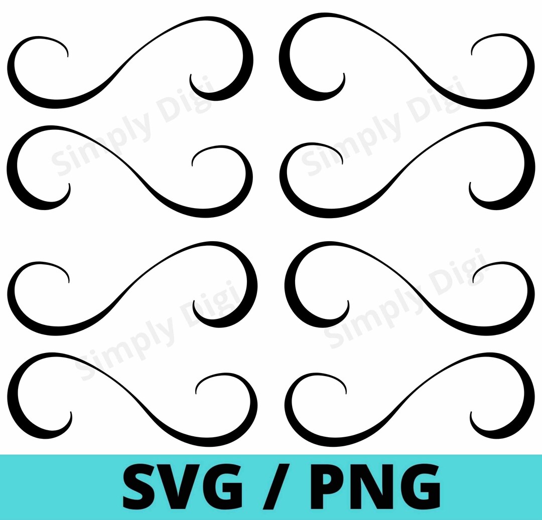 Curved Horizontal Seamless Lines Line Stripe Pattern SVG PNG Instant ...