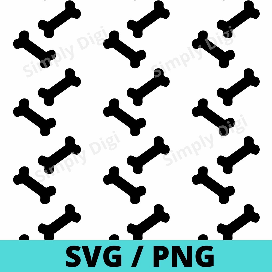 Dog Bone Bones Pet Pattern SVG PNG Instant Digital DIY Background File ...
