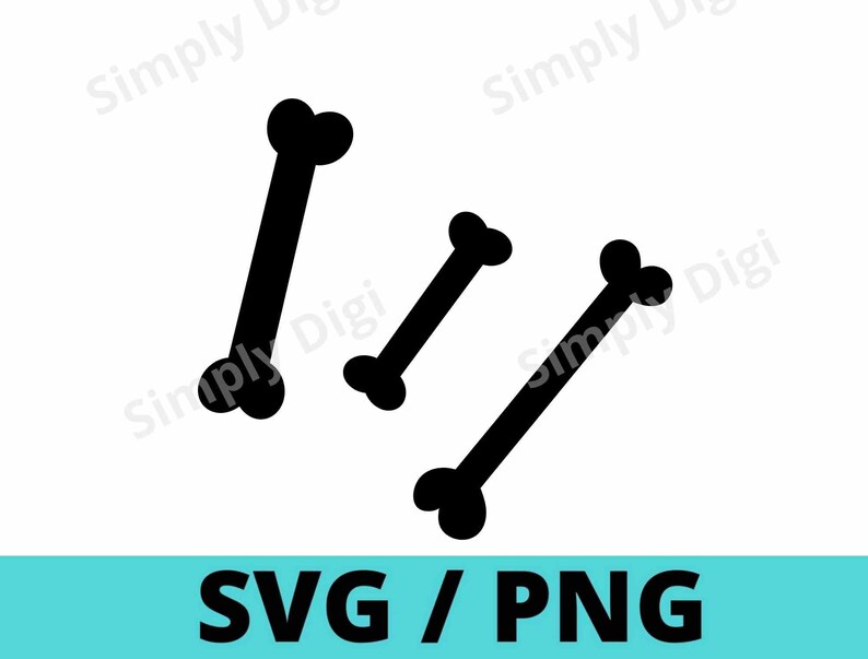 Bone Bones SVG PNG Skeleton Clip Art Shape Halloween Vectors - Etsy