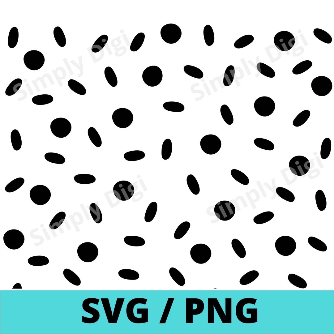 Spots Dot Oval Pattern SVG PNG Instant Digital Background File Dotted ...