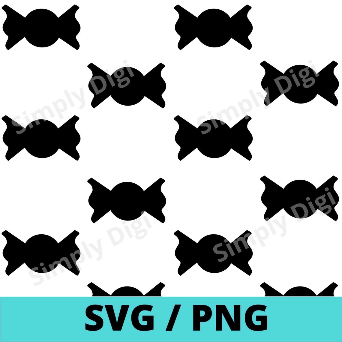 CANDY wrapper Pattern SVG PNG Instant Digital Background File - Etsy Italia