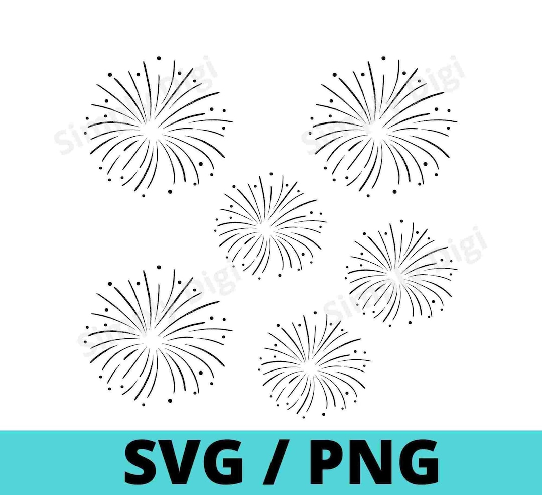 Star Fireworks Line Stars Burst Circle SVG PNG Round Firework Illusion ...