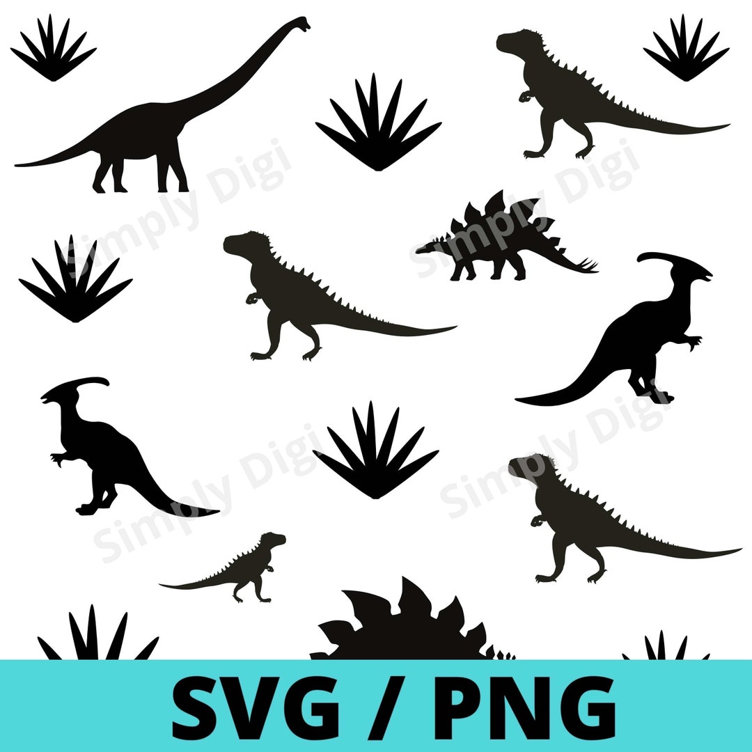 DINOSAUR T-rex Weed Dino Dinosaurs Bush SVG PNG Instant Digital ...