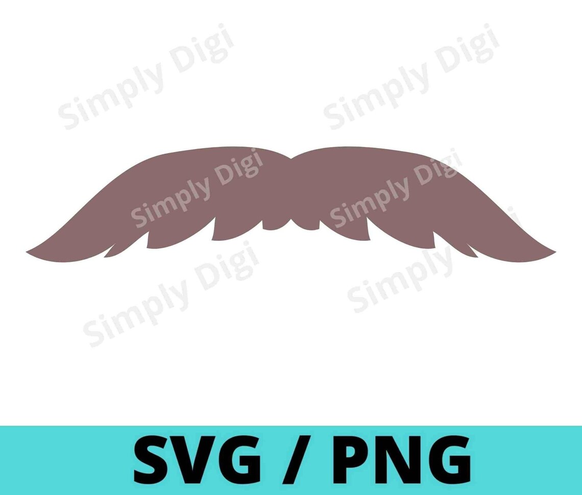 MOUSTACHE Moustache Shape SVG PNG Fashion Seamless Brown Hair - Etsy