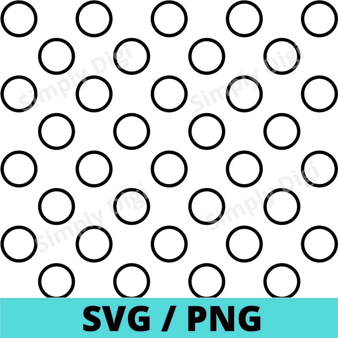 Circle Polkadot Dot Spot Pattern SVG PNG Instant Digital Background ...