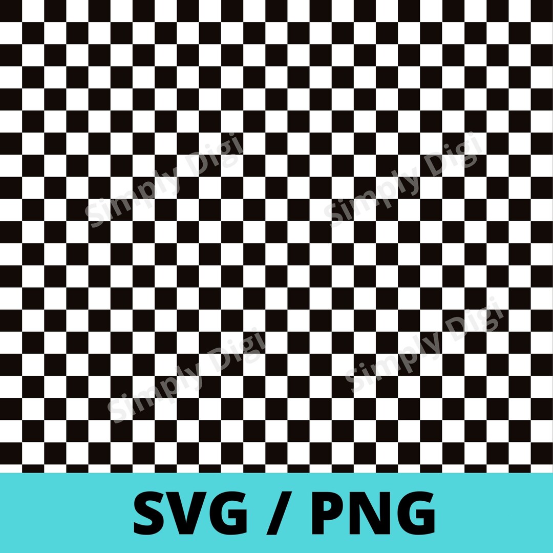 Checkered Square Pattern SVG PNG Instant Digital Background File Checks ...
