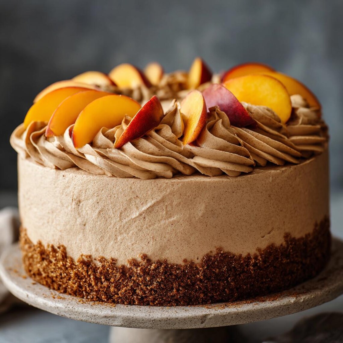 Printable Peach Cake With Brown Sugar Frosting Recipe | Digital ...