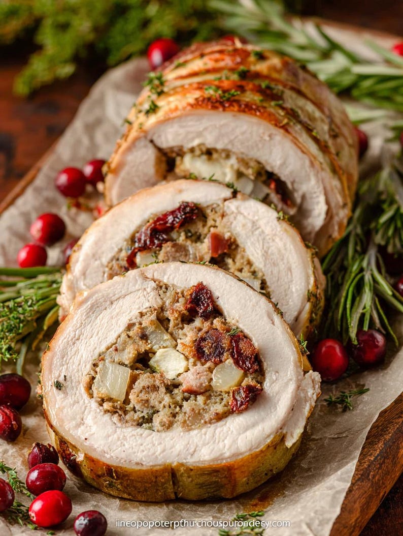 Stuffed Pork Loin Recipe | Holiday Dinner PDF | Pork Roast With Bacon ...