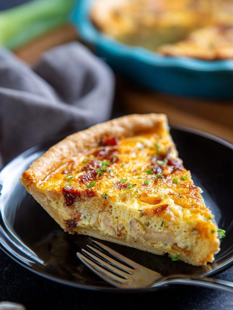 Bacon and Cheese Quiche Recipe | Breakfast & Brunch Recipe PDF | Savory ...