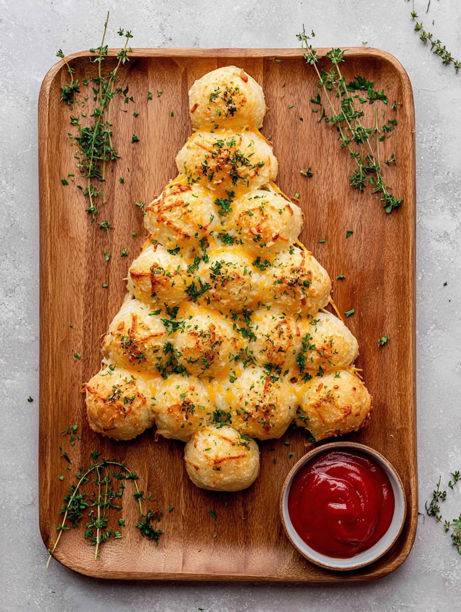 Christmas Tree Pull-apart Bread Recipe | Holiday Appetizer PDF | Cheesy ...