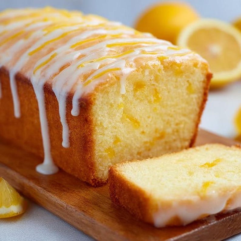 Velvety Moist Lemon Loaf Cake Recipe PDF – Easy Glazed Lemon Bread ...