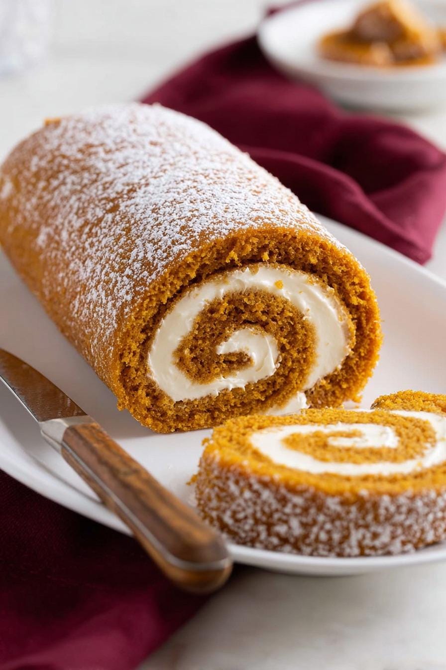 Pumpkin Roll Cake Recipe | Fall Dessert Printable PDF Instant Download ...