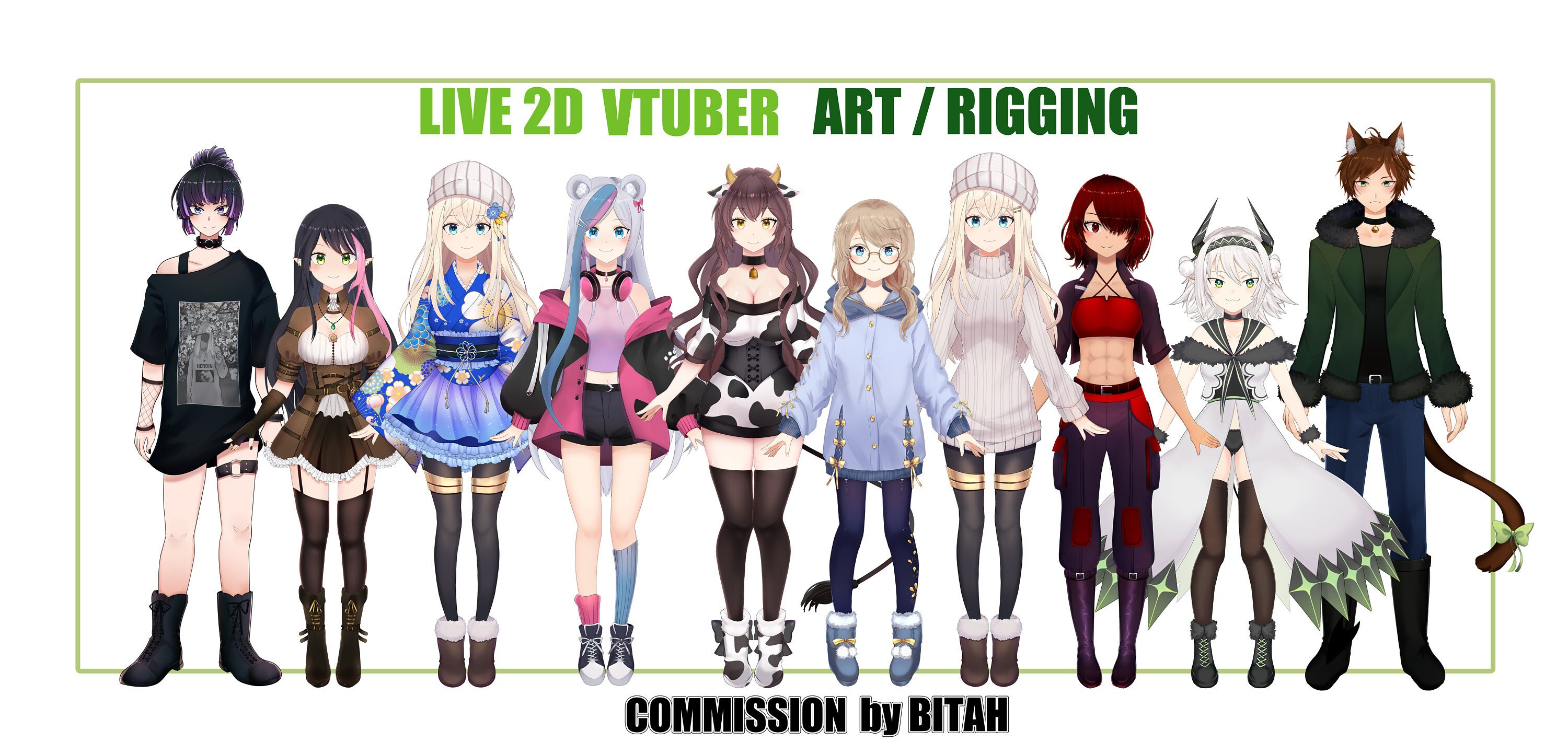 Draw And Rig 2d Vtuber Model Live2d Vtuber Rigging Vtuber Commission – Eroppa