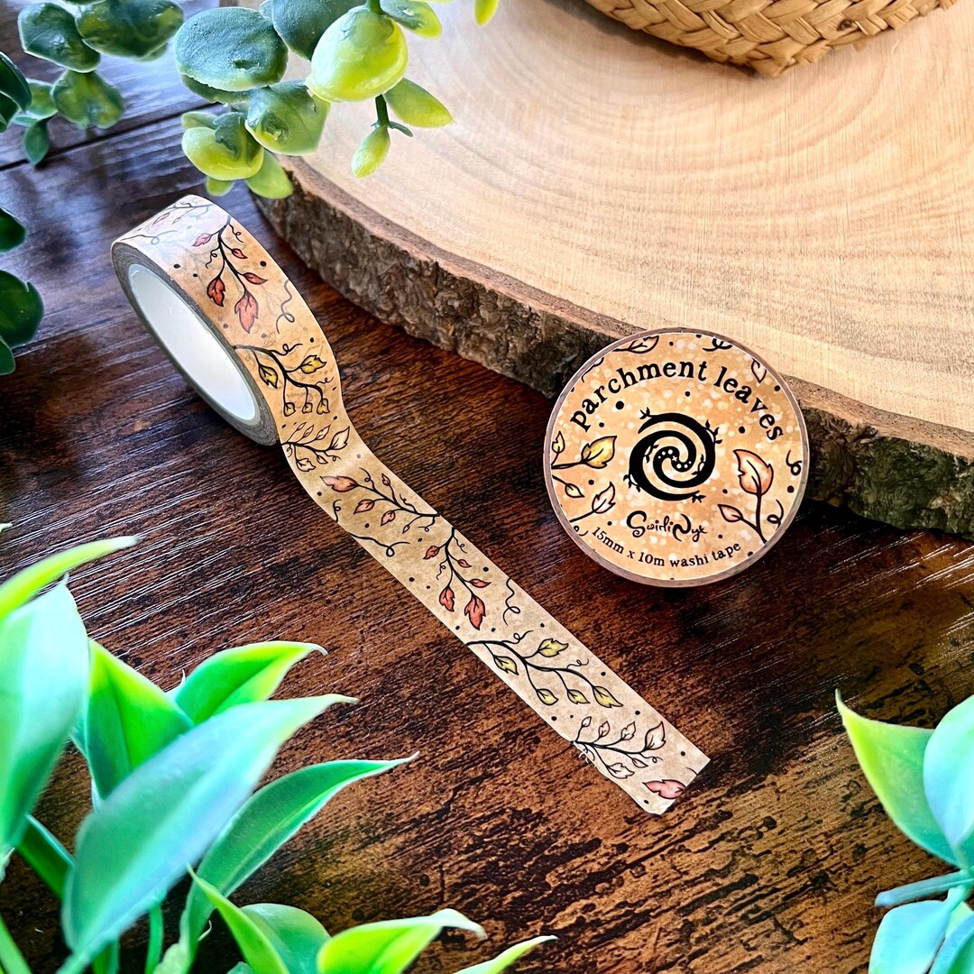 Parchment Leaves Washi Tape | Foliage Washi | Crafting Tape | Planner ...
