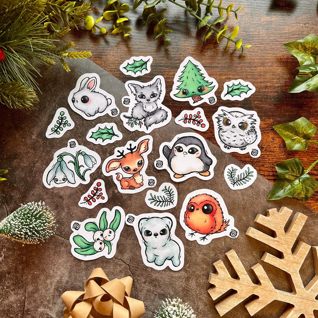 Winter Creatures Mega Sticker Pack Woodland Animals Stickers - Etsy