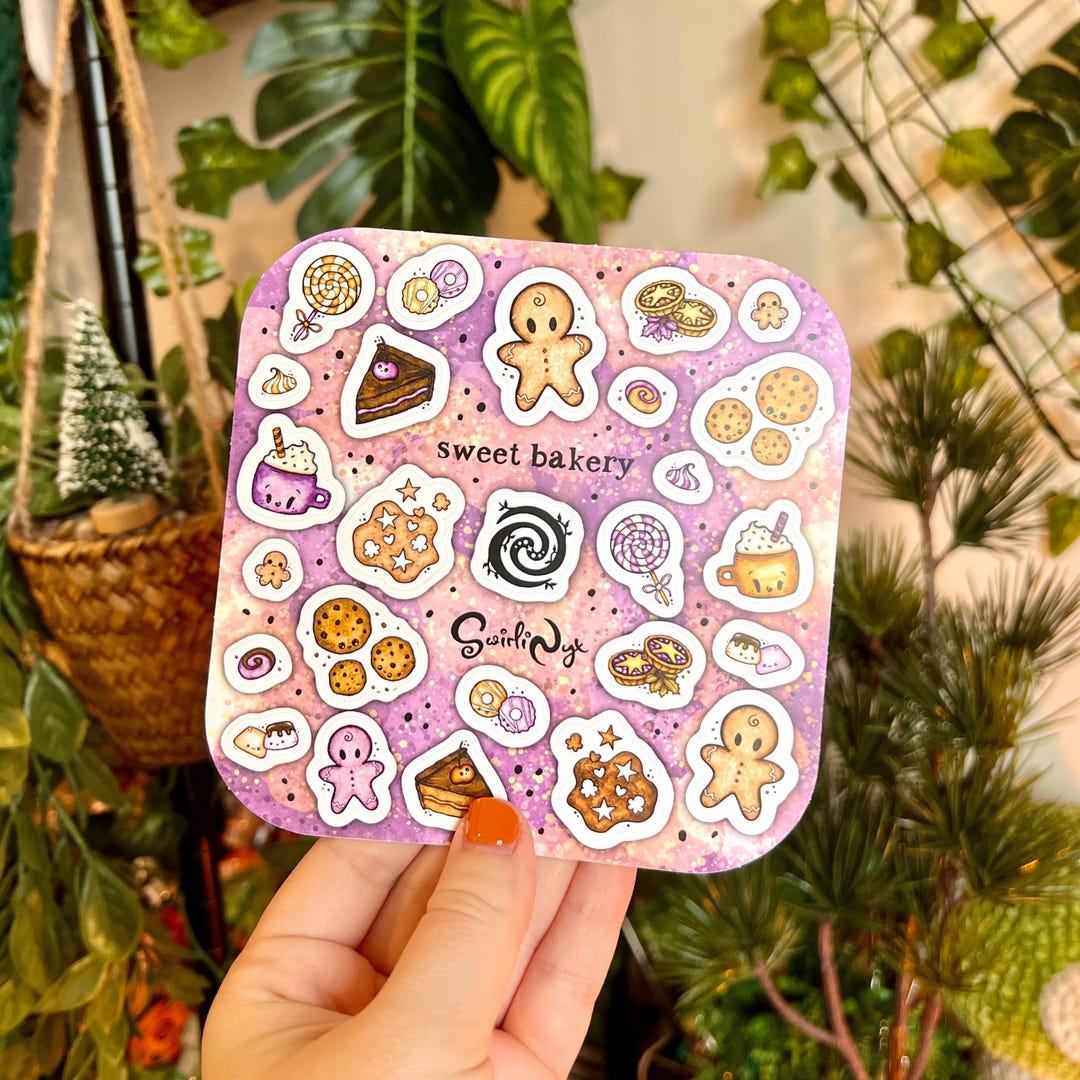 Lavender Sweet Bakery Sticker Sheet: Kawaii Christmas Stickers - Etsy