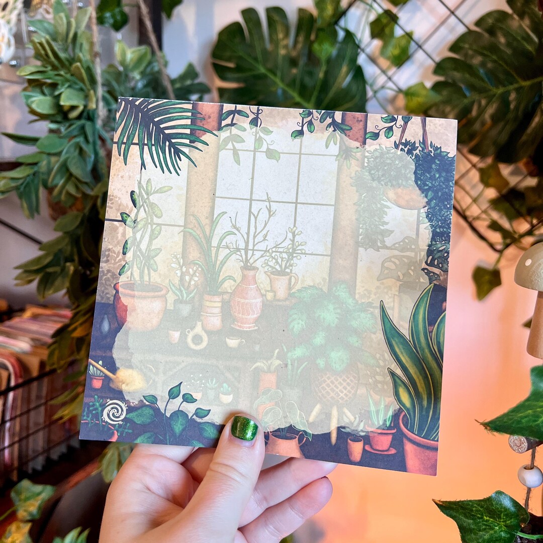 Plant Room Notepad | Foliage Notebook | Plant Stationery | Neutral ...