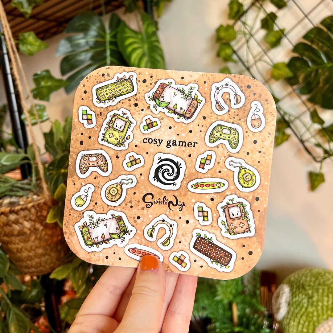 Neutral Cosy Gamer Sticker Sheet | Retro Gaming | Game Consoles | Game ...