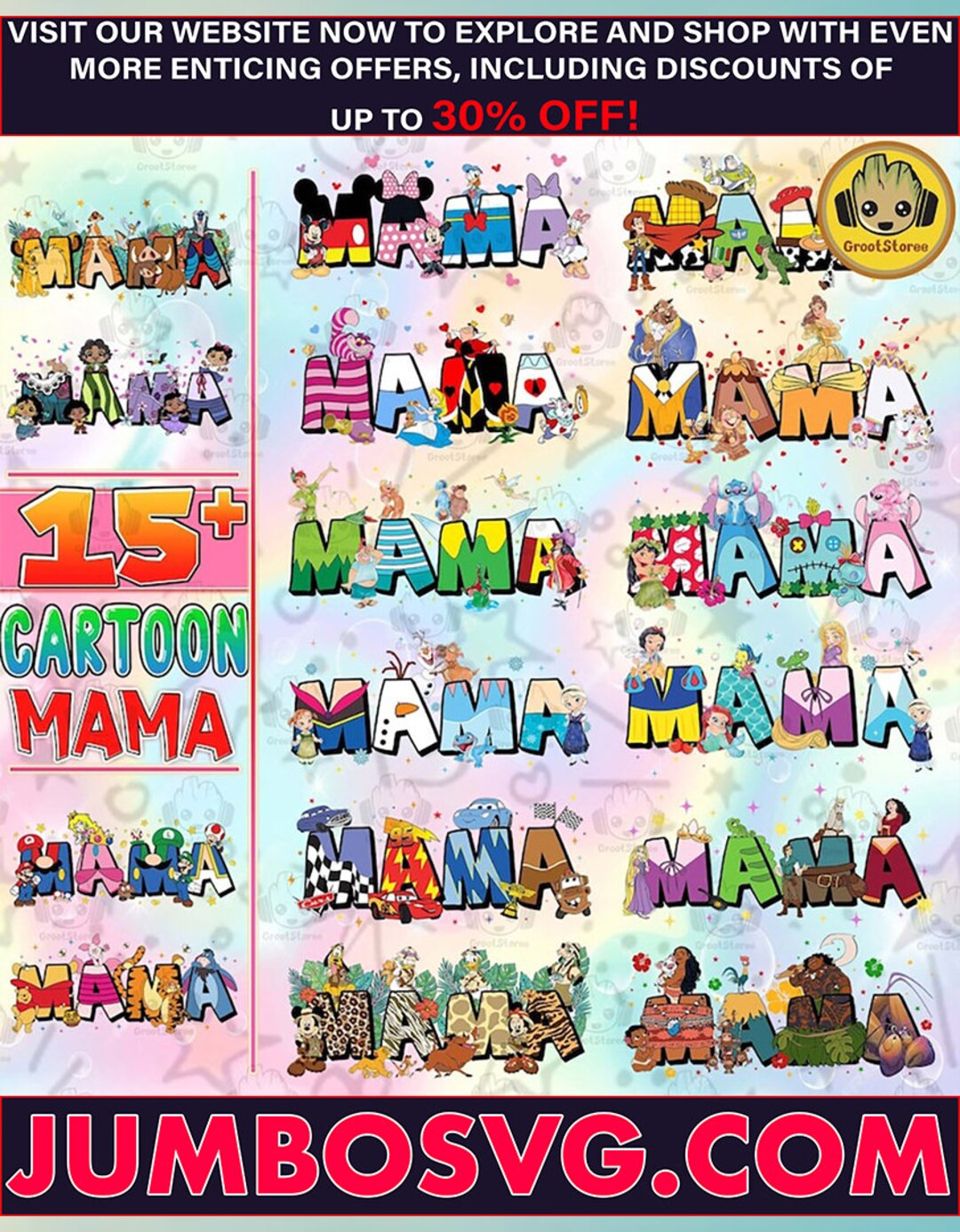 15 Mama Cartoon Movie Png Bundle, Family Vacation Png, Gift for Mom Png ...