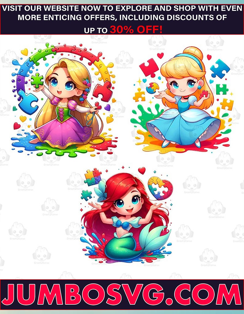 Princess Chibi Autism PNG, Princess Dis Ney Autism Png, Chibi Cartoon ...
