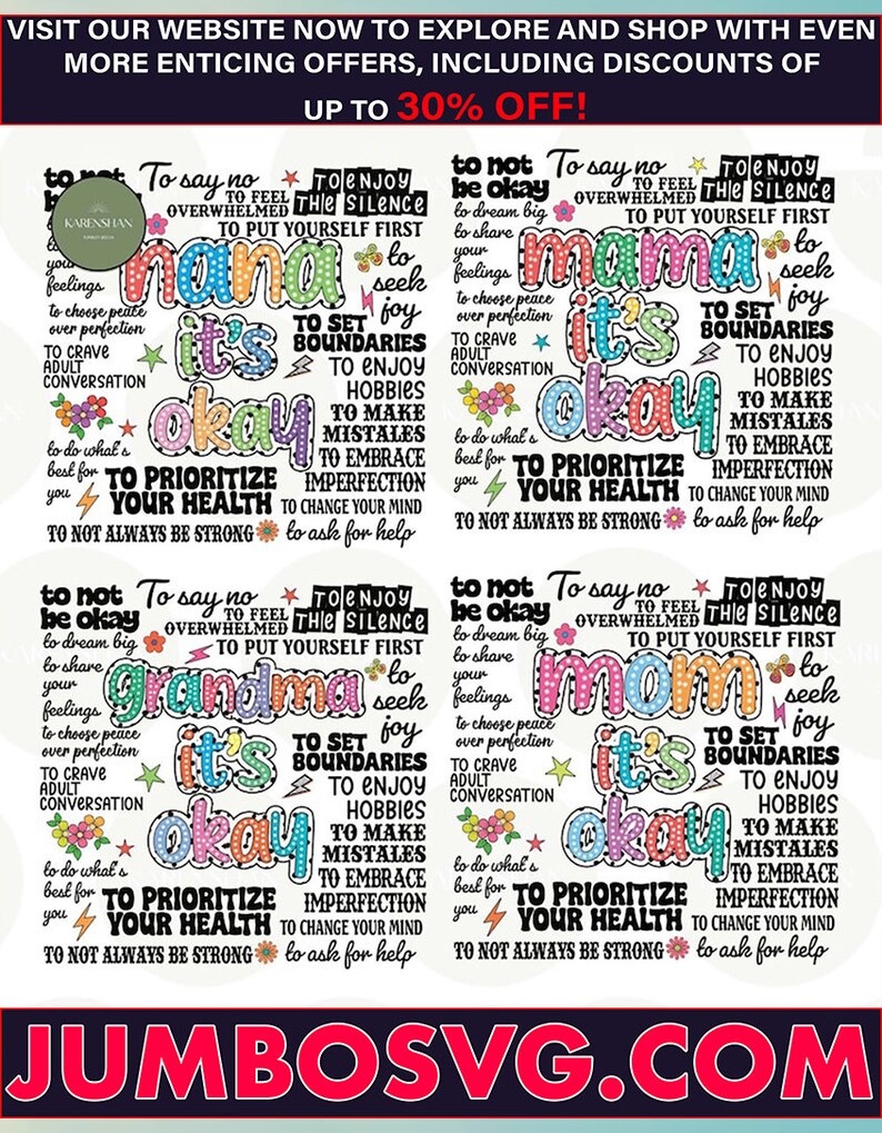 6 Mama It's Okay PNG Bundle, One Mental Health Breakdown Png, Mom Life ...