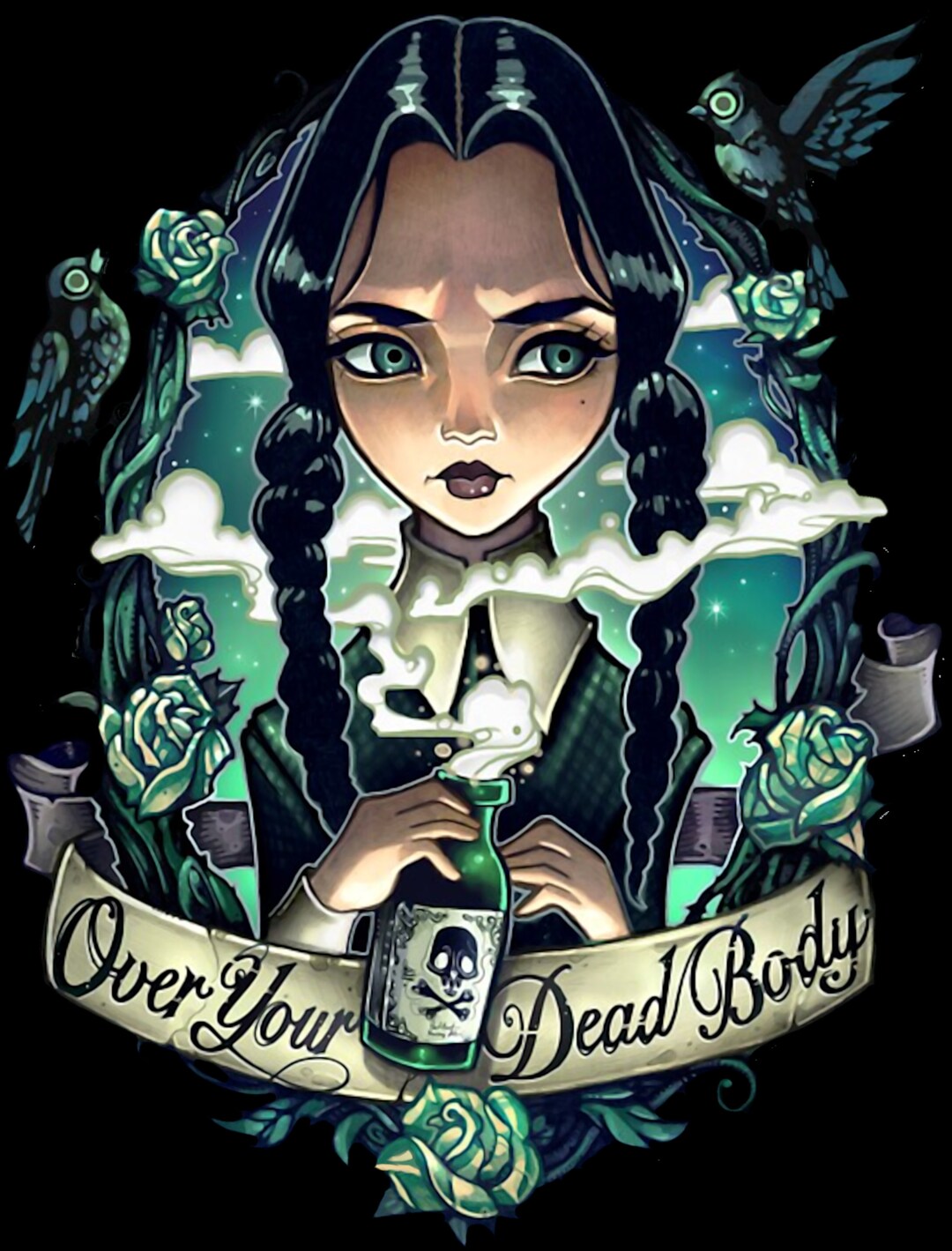 Wednesday Addams, Wednesday PNG, Addams Family, Over Your Dead Body ...