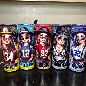 Chicana 49er, Latina, Chola, Football, Sublimation, 20oz Tumbler - Etsy