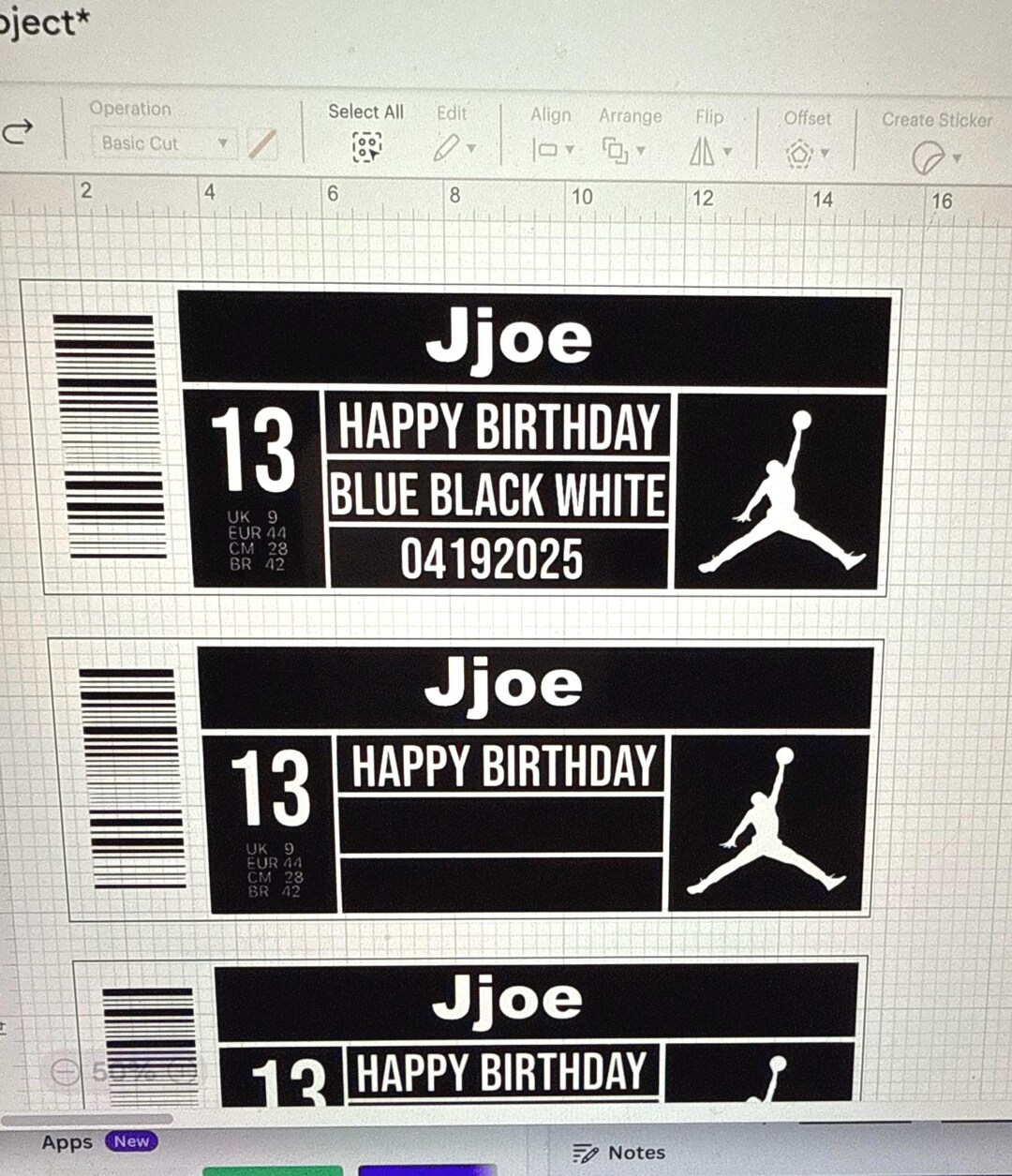 Mini Sneaker Box Labels, Party Favors - Etsy