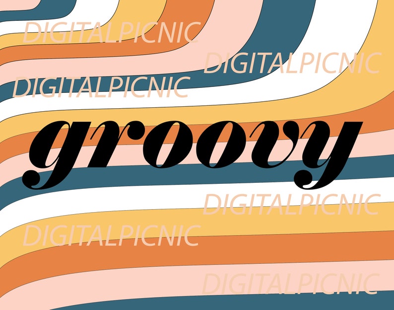 Colorful Groovy Digital Art DOWNLOAD - Etsy