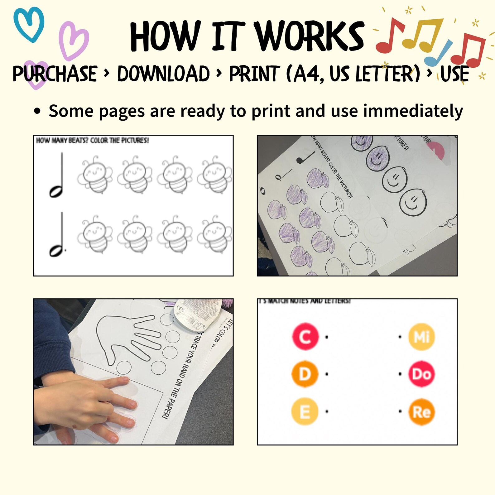 Preschool Music Worksheets | Piano, Rhythm & Note Reading (22 Printable ...