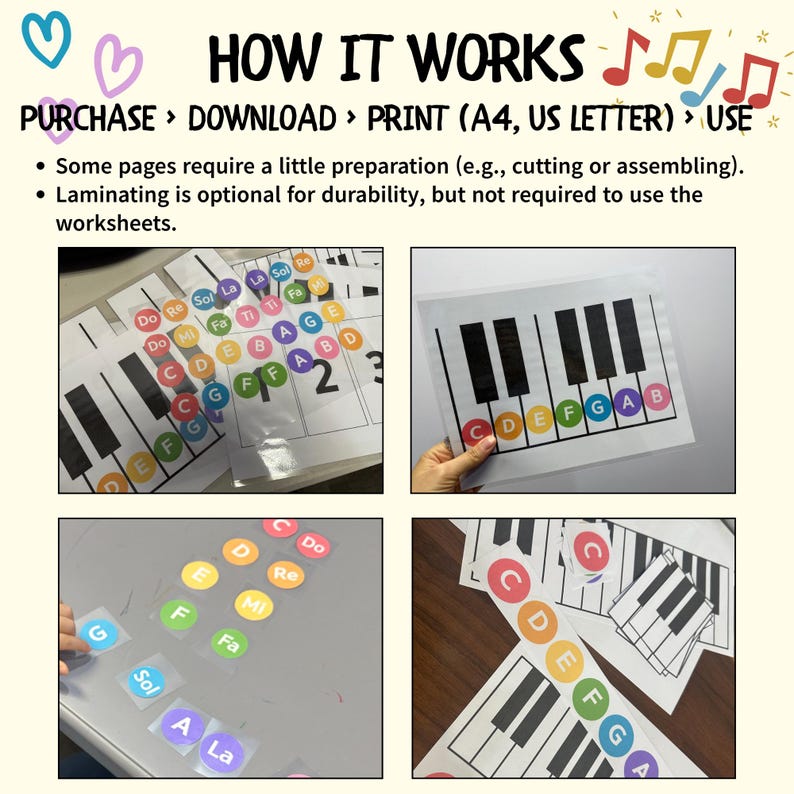 Preschool Music Worksheets | Piano, Rhythm & Note Reading (22 Printable ...