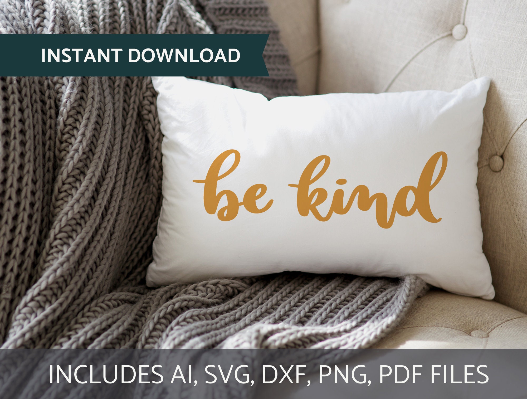 Be Kind SVG Cursive Handlettered Cut File for Cricut and - Etsy Australia