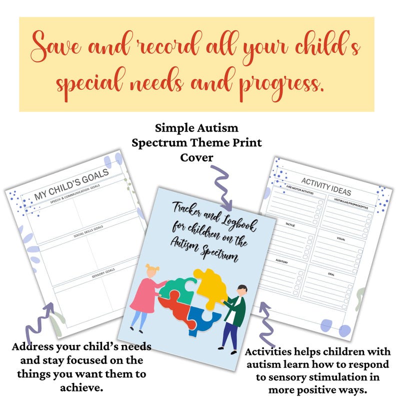 Newly Diagnosed Autistic Logbook for Home and School, Recommended by ...