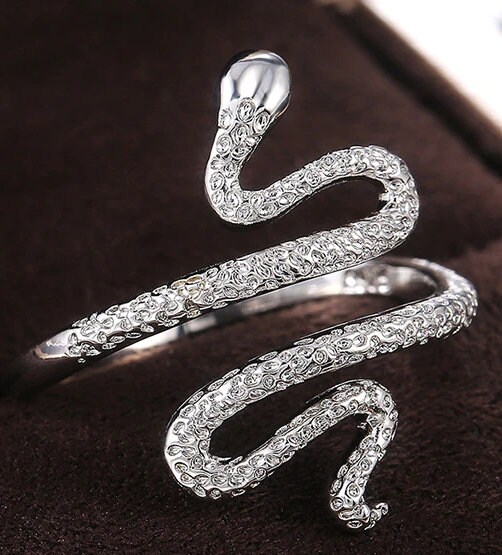 Beautiful Boho Snake Ring With Crystal Stones 925 Silver - Etsy