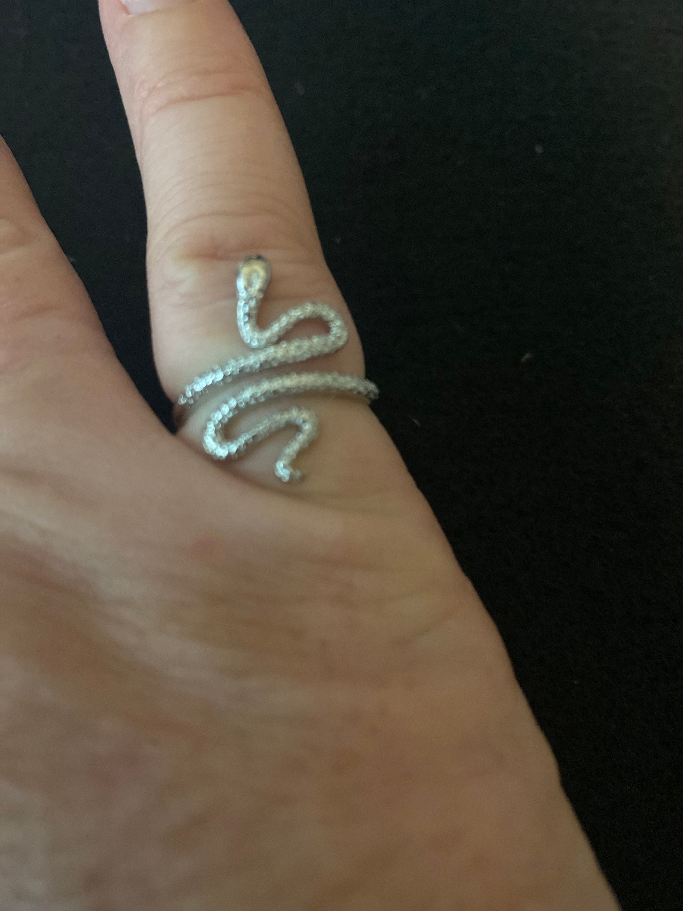 Beautiful Boho Snake Ring With Crystal Stones 925 Silver - Etsy