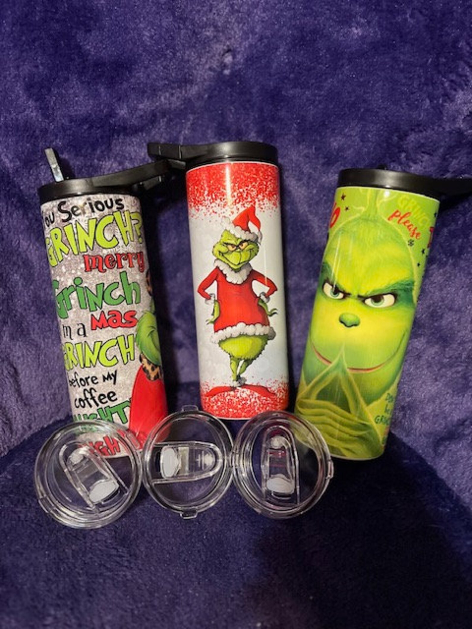 25 Ounce Skinny Tumbler - Grinch Tumbler | Xmas Grinch Tumbler ...