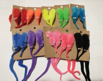 Worm on a String Earrings for Pierced Ears - Etsy