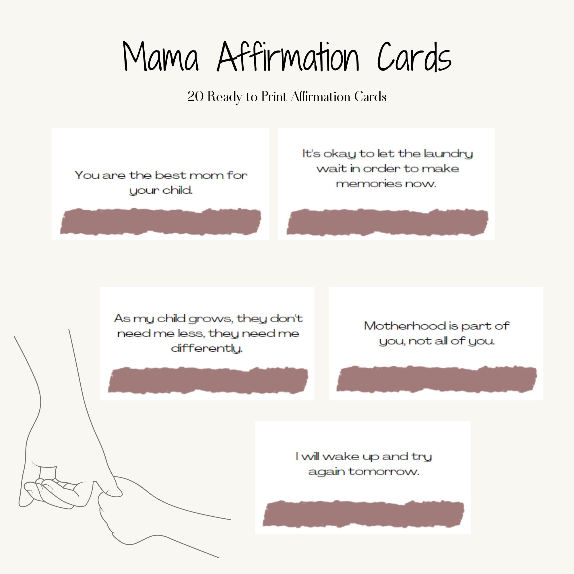 Mama Affirmation Cards - Etsy