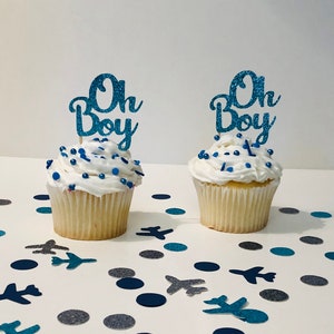 Oh Boy Cupcake Toppers | Baby Shower Dessert Toppers | It’s A Boy ...