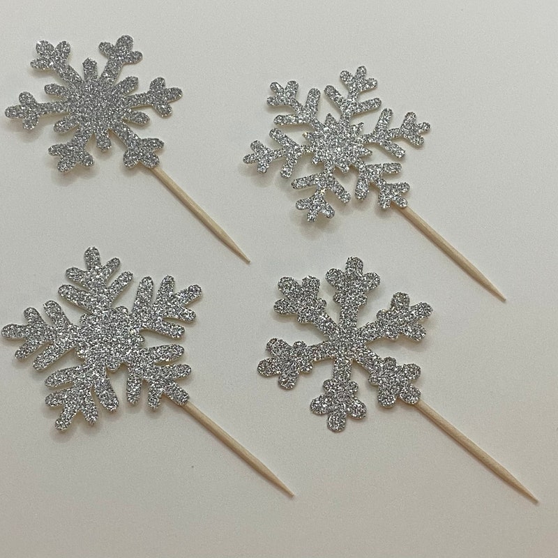 Snowflake Cupcake Toppers - Etsy