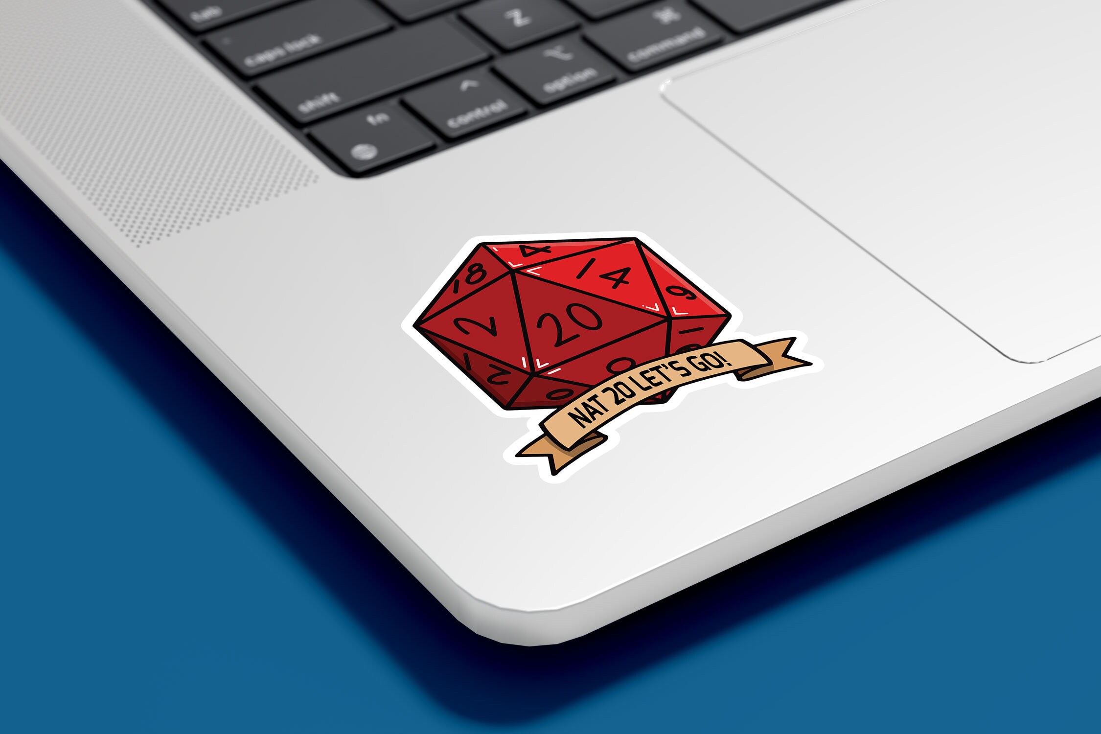 D20 Sticker | Nat 20 Let’s Go Sticker for Dungeons & Dragons Players ...