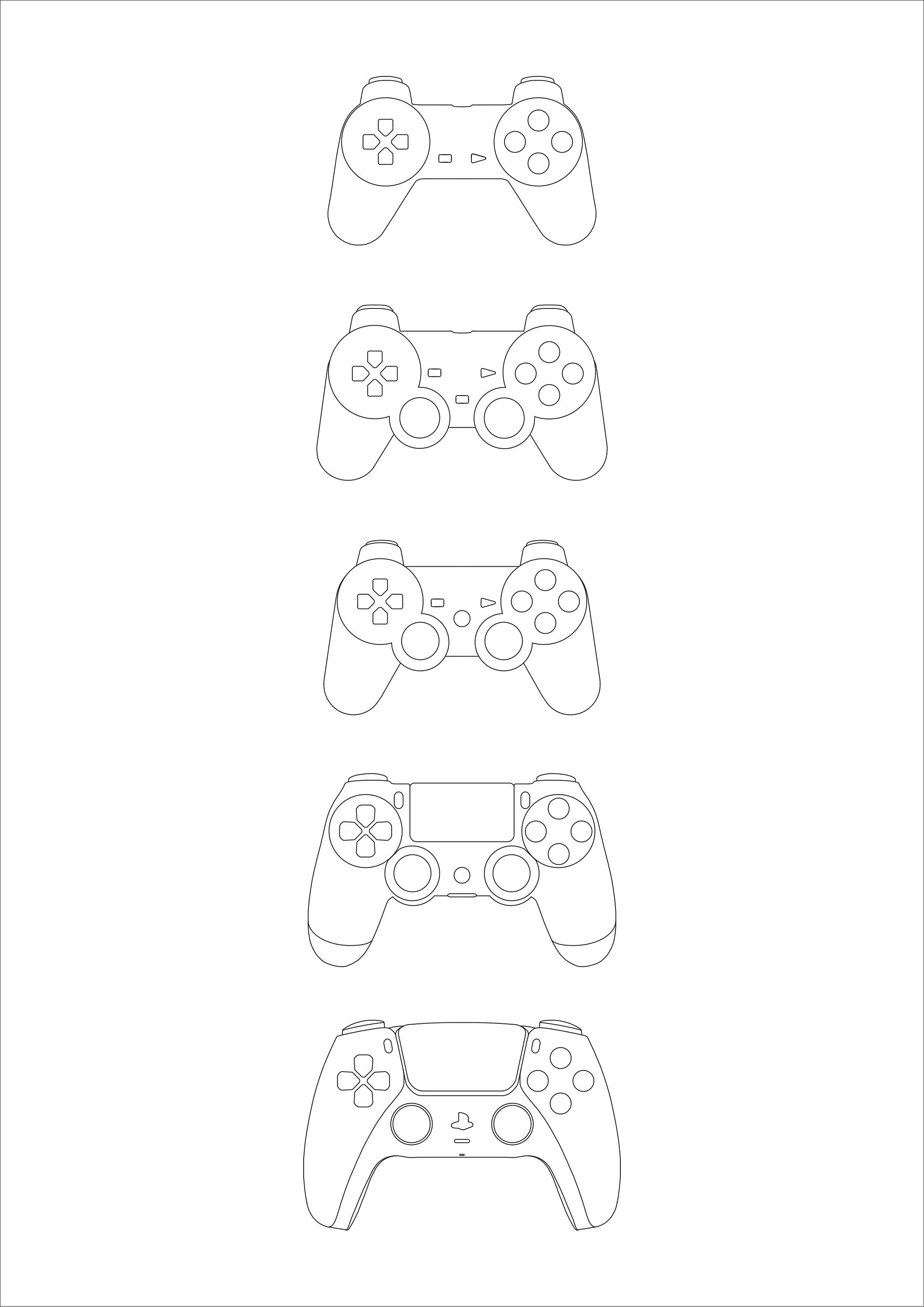 How To Draw Gamepad Console Controller Coloring Book For