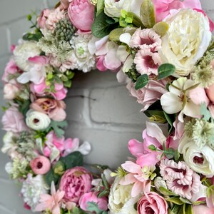 Stunning Pink Wreath Pink Artificial Wreath Brimming With - Etsy