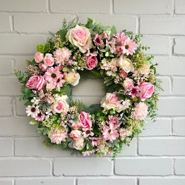 Pink Wreath - Etsy UK