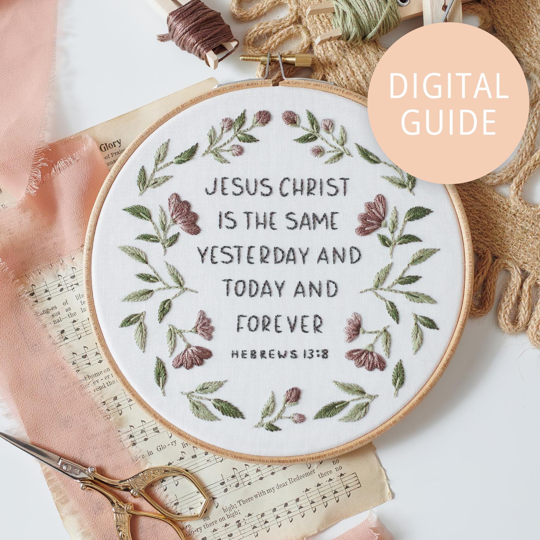 Bible Verse Embroidery Pattern – Christian Wall Art – PDF - Etsy