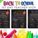 First Day Teacher Sign | Teacher First Day of School Sign | Back to ...